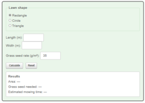 Lawn Size Area & Grass Seed Calculator - Pauls Lawnmower Reviews